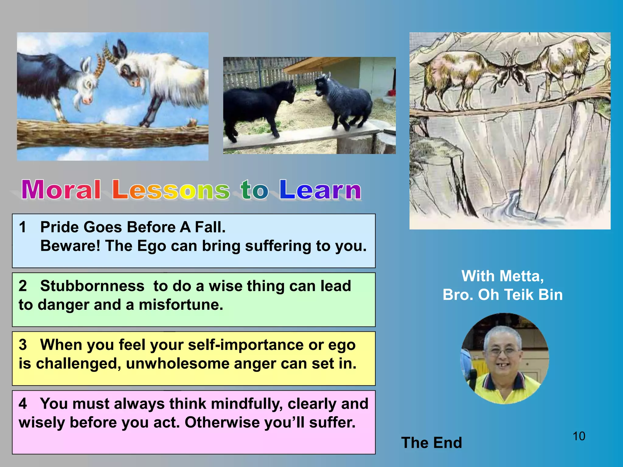 The Two Goats - An Aesop's Fable with Moral Lessons | PPT