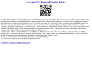 The Two Types Of Monetary Policies | PPT