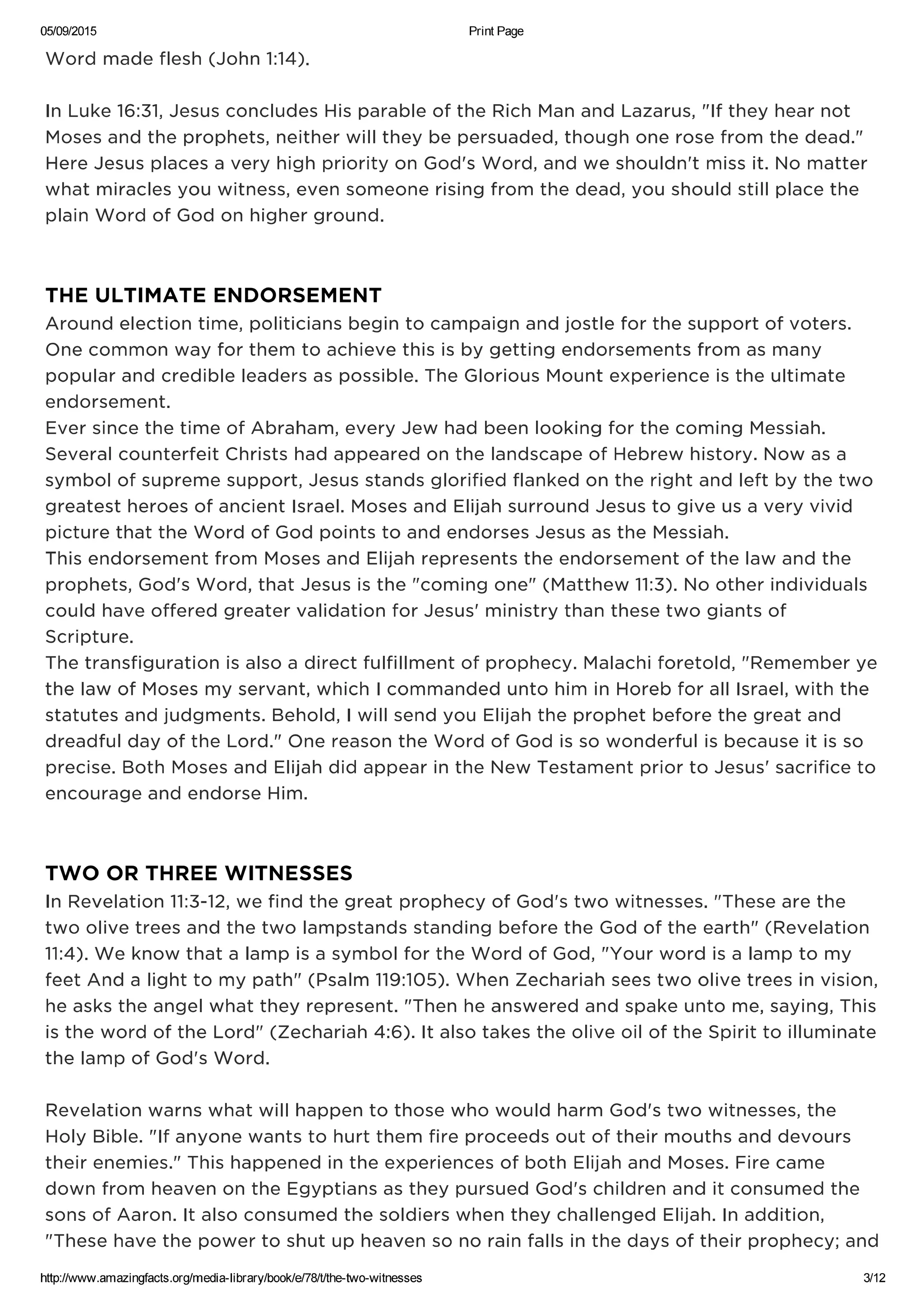 The two witnesses | PDF