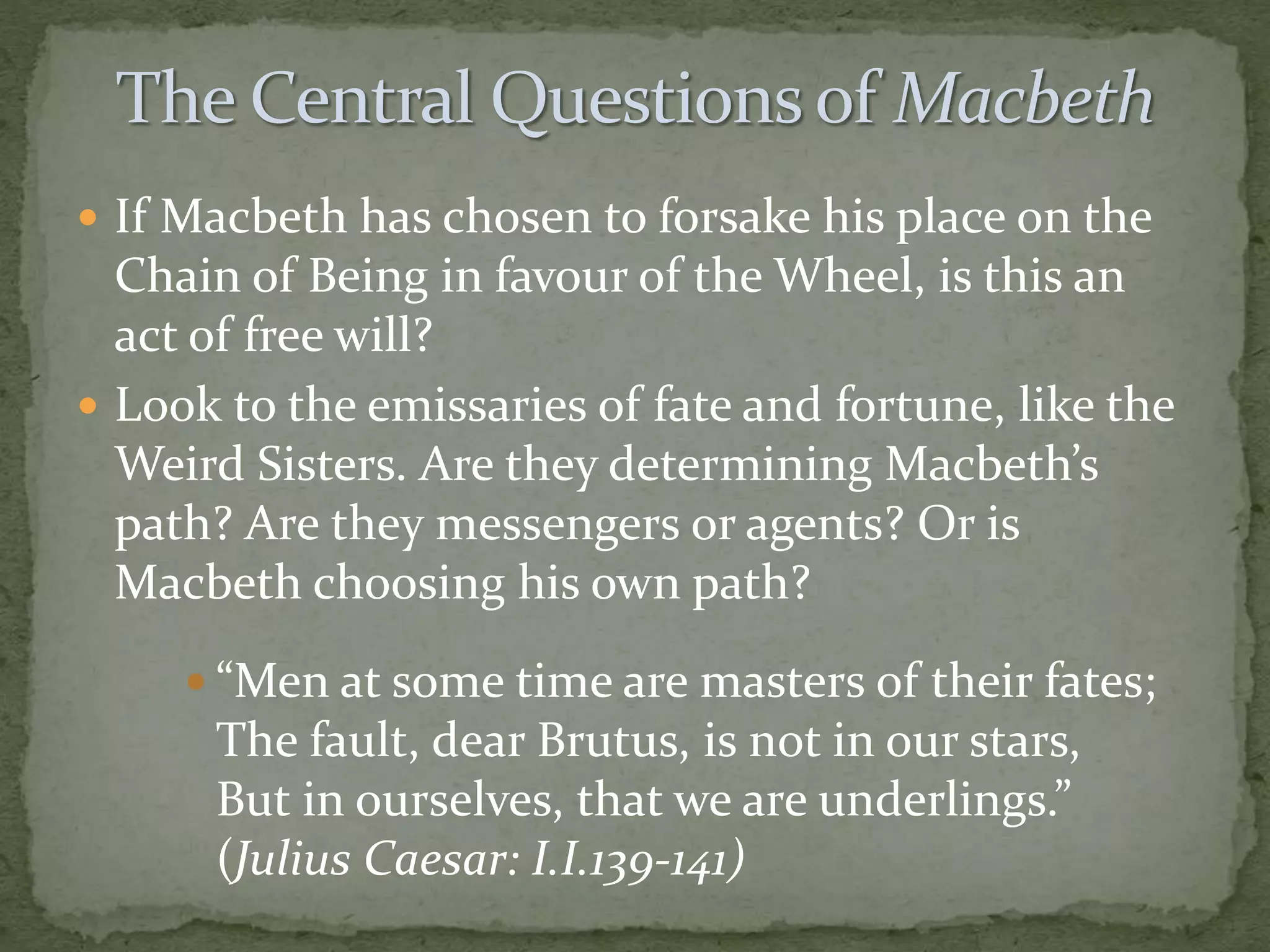 The Two Worldviews of Macbeth | PPTX