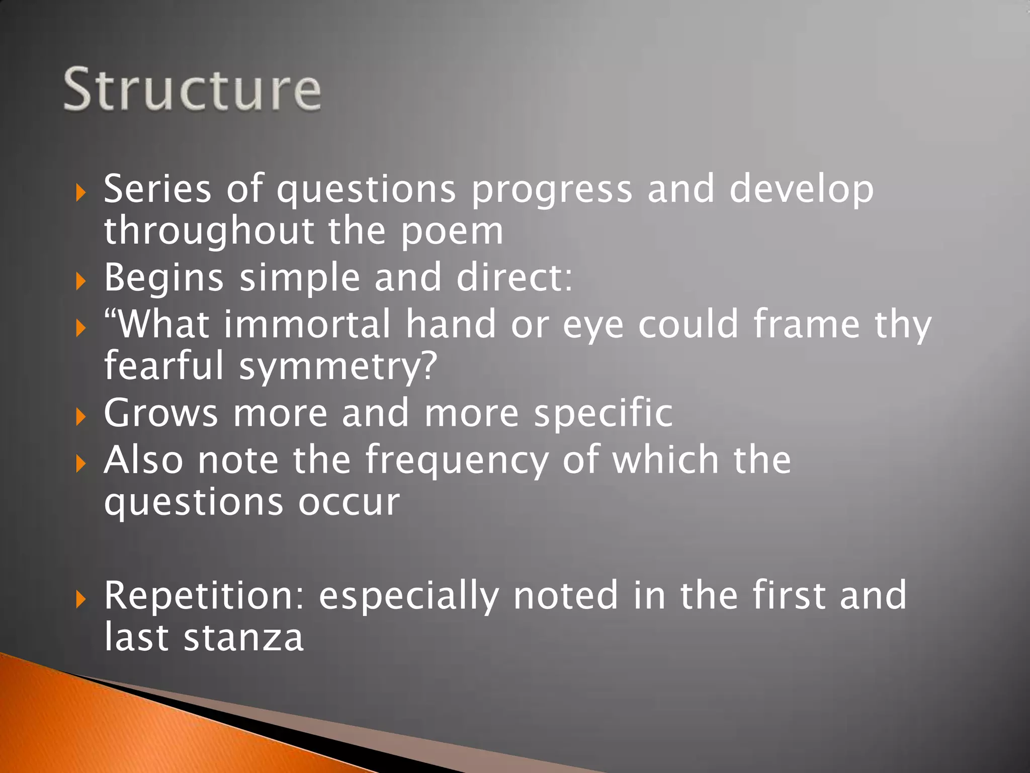 The Tyger, by William Blake | PPTX