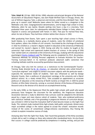 The tyler's model | DOCX