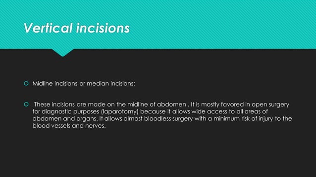 Tipo de incisiones abdominales. Cirugía. | PDF