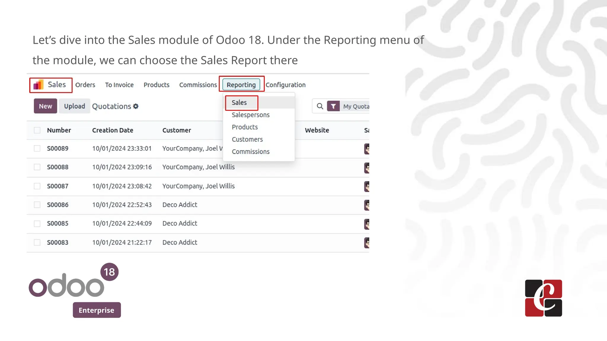 The Types of Charts in Odoo 18 Spreadsheet | PPTX