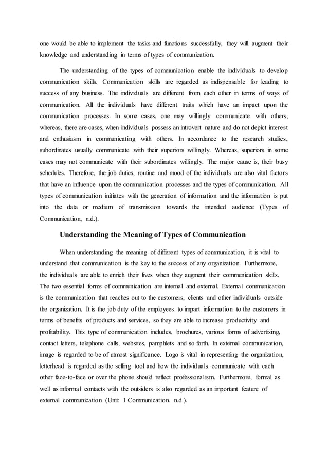 Types of Communication | PDF