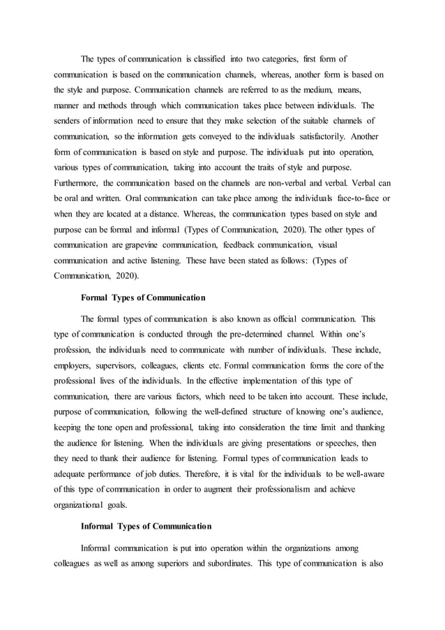 Types of Communication | PDF