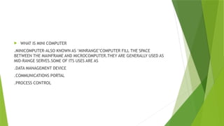 THE TYPES OF COMPUTERS..ppt presentation | PPT
