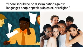 The types of discrimination and human rights | PPTX