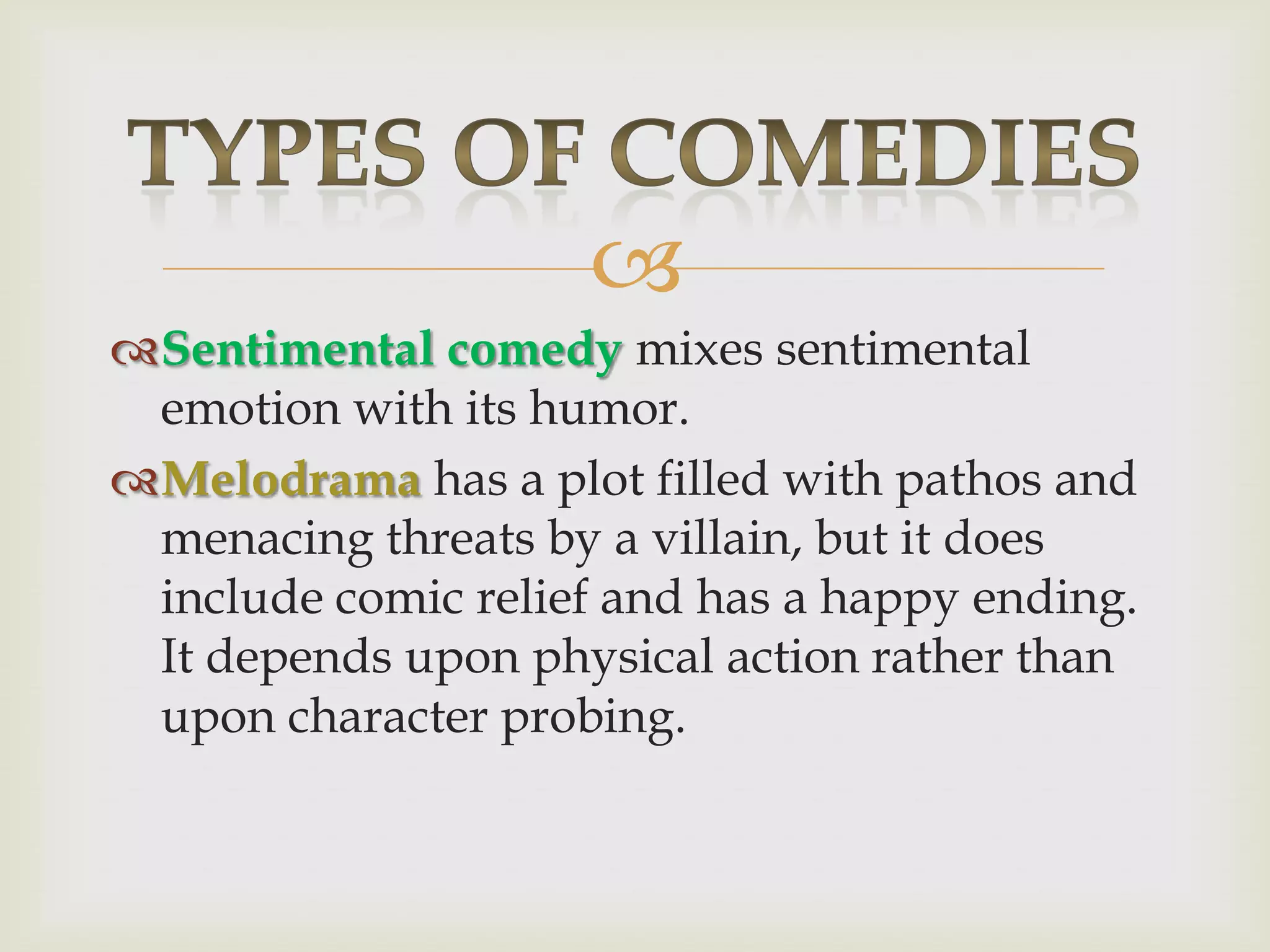 The types of drama | PPTX