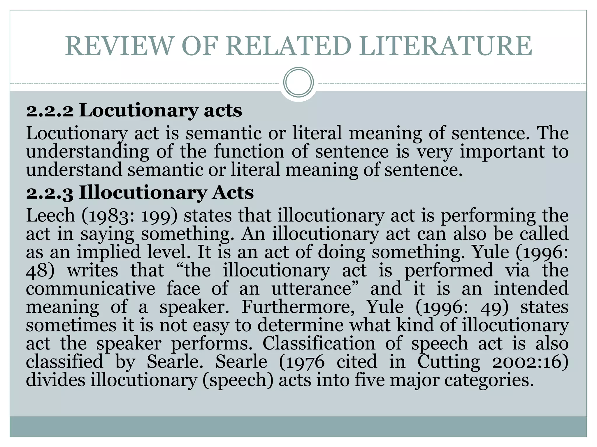 The types of illocutionary and perlocutionary acts as | PPTX | Politics