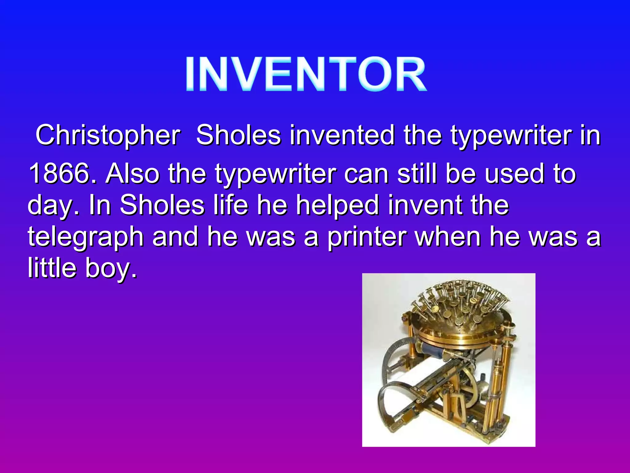 The type writer | PPT