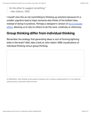 The tyranny of collaborative ideation | by Lars Jerichau | Aug, 2023 ...