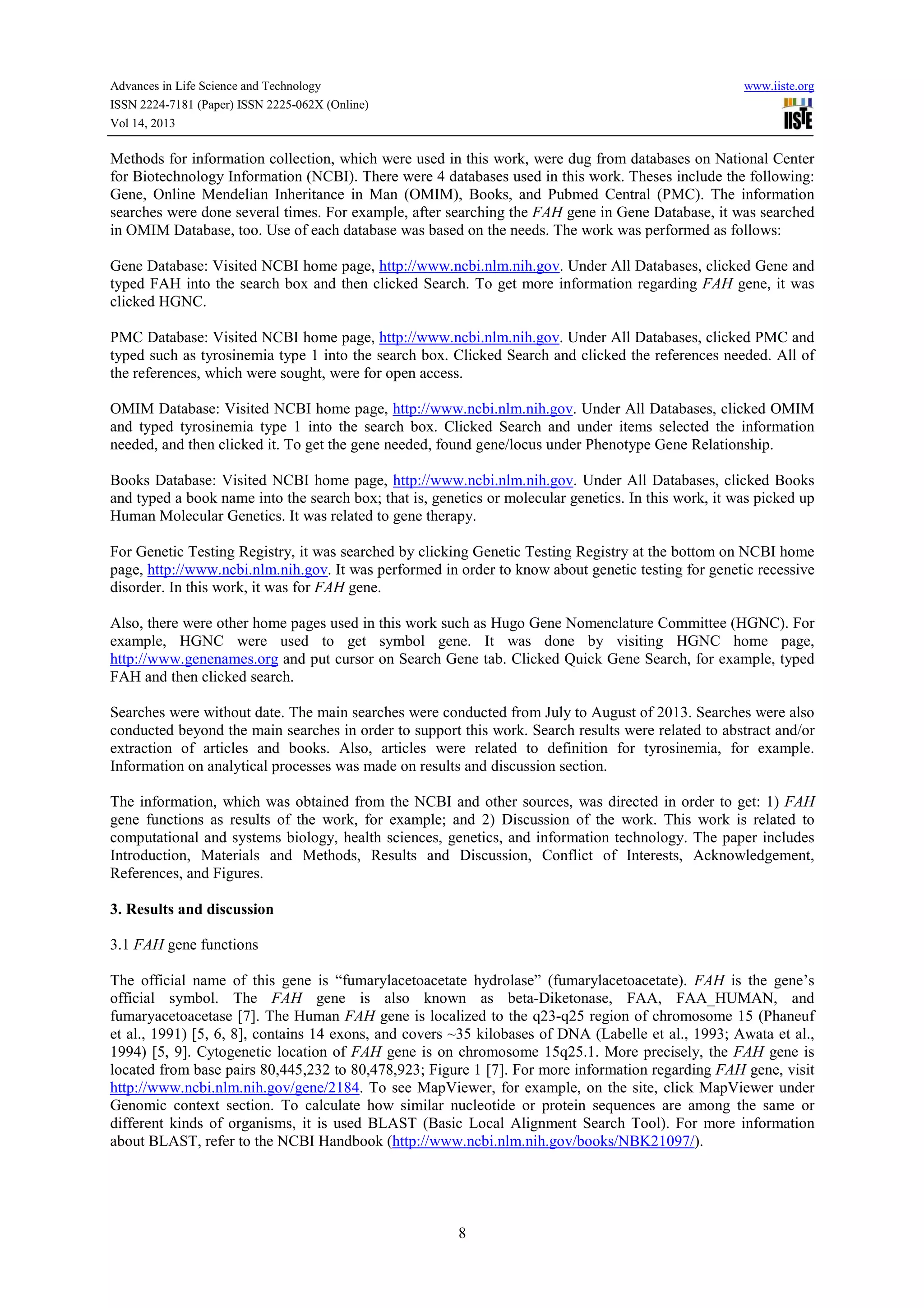 The tyrosinemia type i | PDF