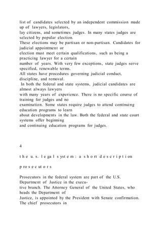 The u.s. legal system a short description federal judic | DOCX