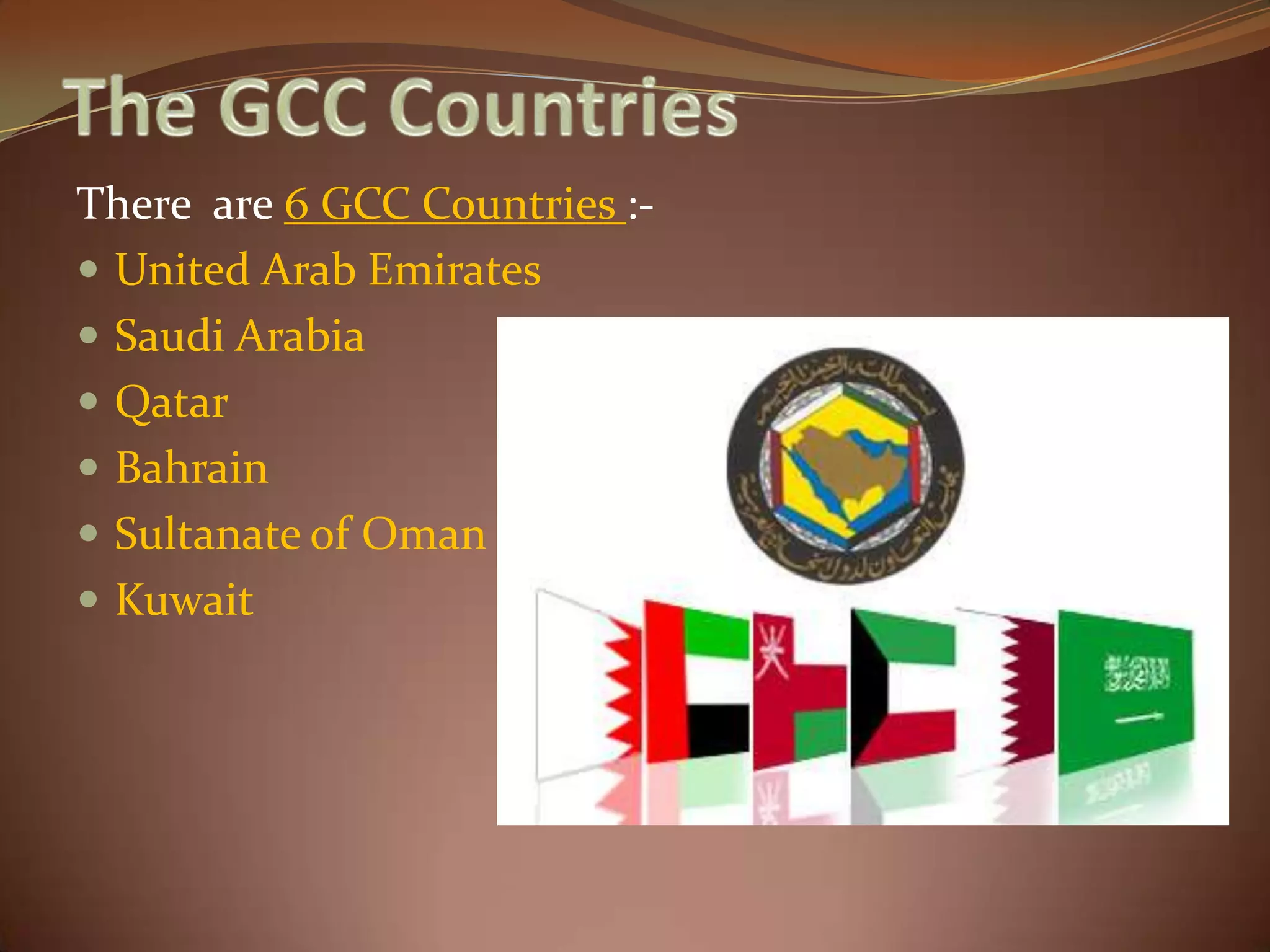 The UAE and The Gulf Co-operation Council | PPTX