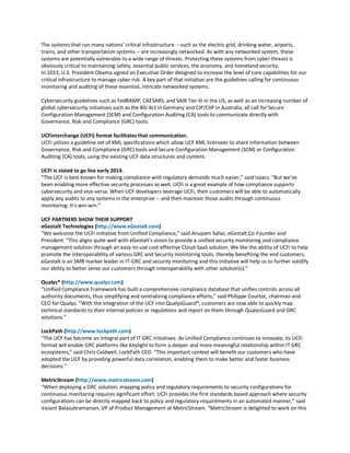 The UCF® Announces UCFinterchange to Support Cybersecurity | PDF | Free ...