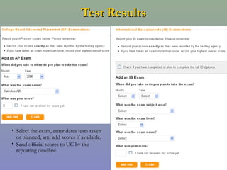 UC Transfer Application & Personal Statement | PPT