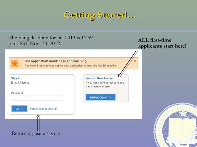 UC Transfer Application & Personal Statement | PPT