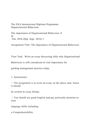 The UEA International Diploma Programme Organizational Beha.docx