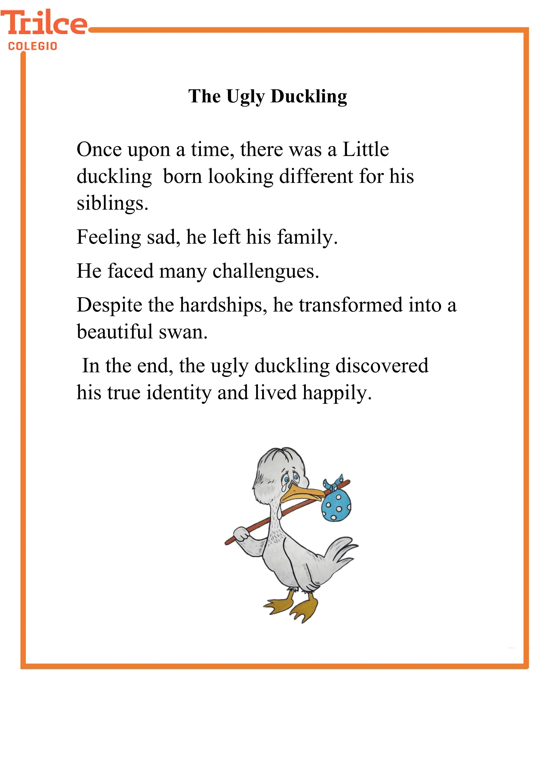 The Ugly Duckling EL PATITO FEO CUENTO EN INGLÉS | PDF