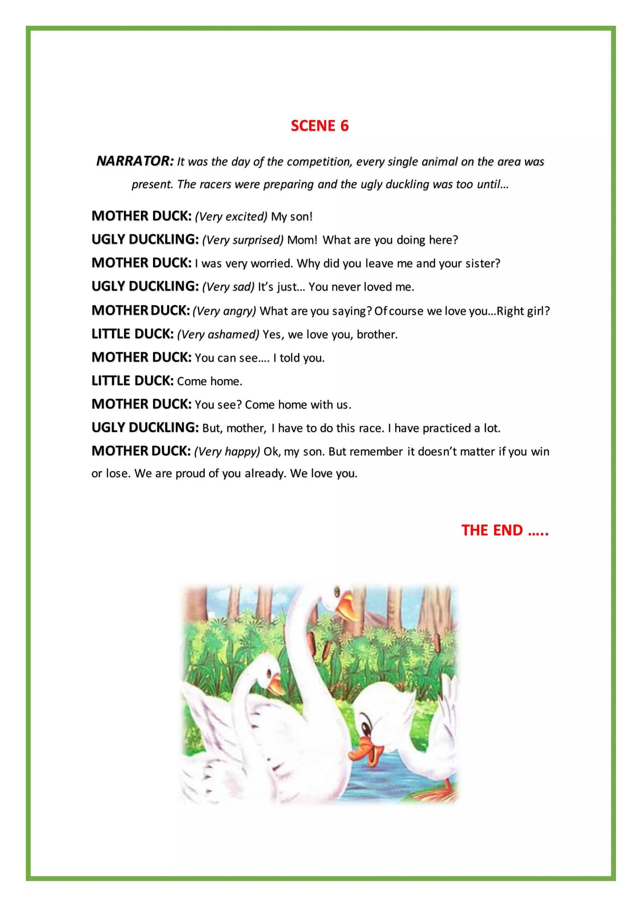 The ugly duckling script | DOCX