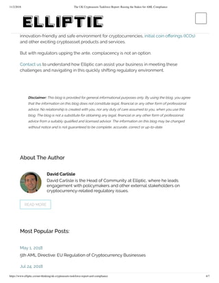 The uk cryptoassets task force report | PDF