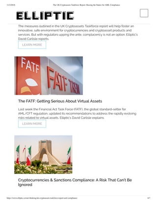 The uk cryptoassets task force report | PDF