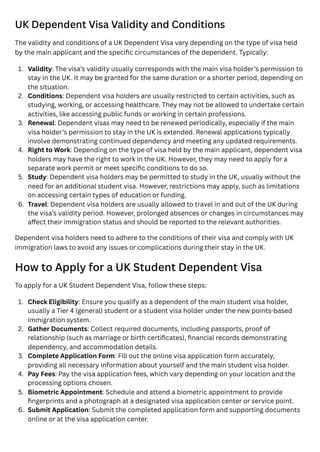 Who can bring dependents on a UK dependent visa? | PDF | Life Insurance ...