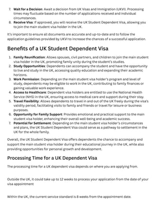Who can bring dependents on a UK dependent visa? | PDF