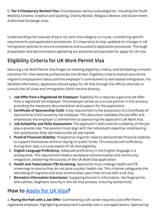 The UK Work Permit Visa Journey: How to apply for UK Work Permit Visa | PDF
