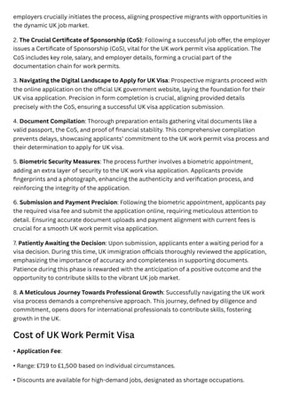The UK Work Permit Visa Journey: How to apply for UK Work Permit Visa | PDF