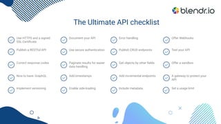 The ultimate api checklist by Blendr.io | Web Development | Internet
