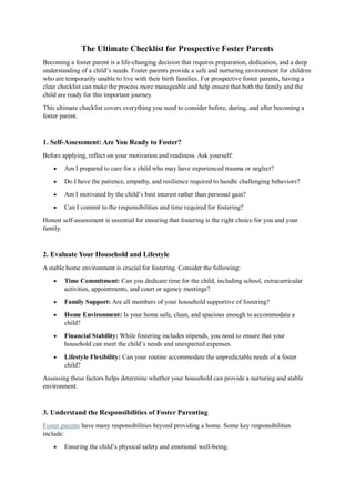 The Ultimate Checklist for Prospective Foster Parents.pdf