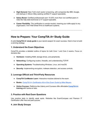 The Ultimate CompTIA A+ Study Guide_ Ace Your Certification in New York ...