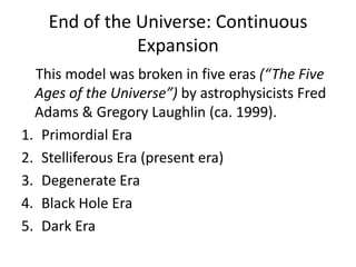 The Ultimate Fate of the Universe | PPTX