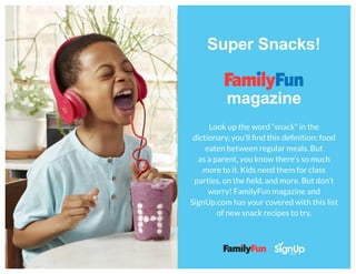 The Ultimate Group Snack Guide for Teams, Classroom, Scouts and more | PPT