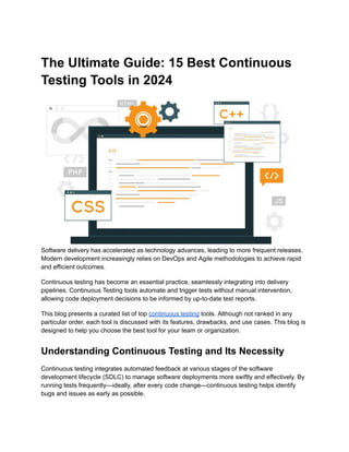 The Ultimate Guide_ 15 Best Continuous Testing Tools in 2024.pdf
