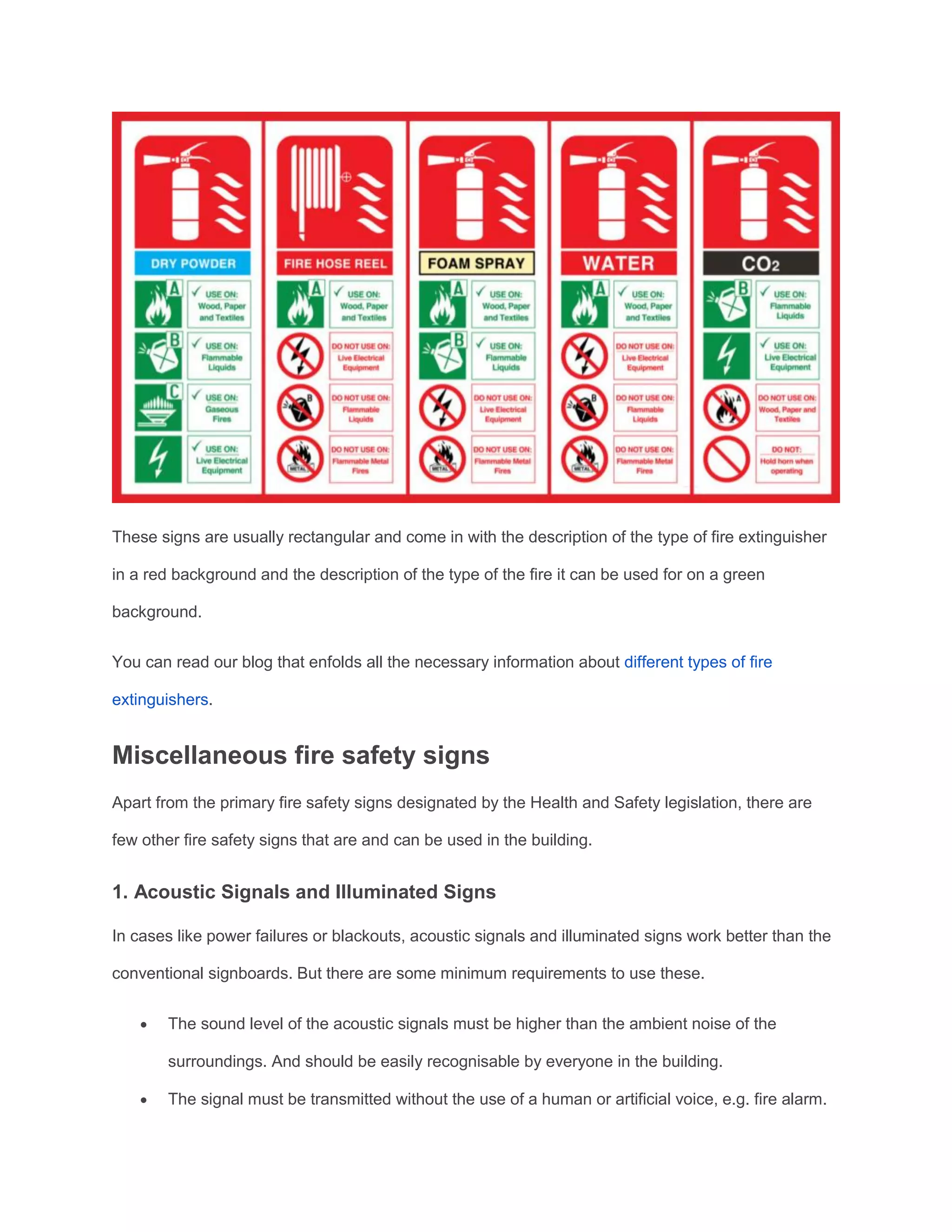 The ultimate guide on fire safety signs | PDF
