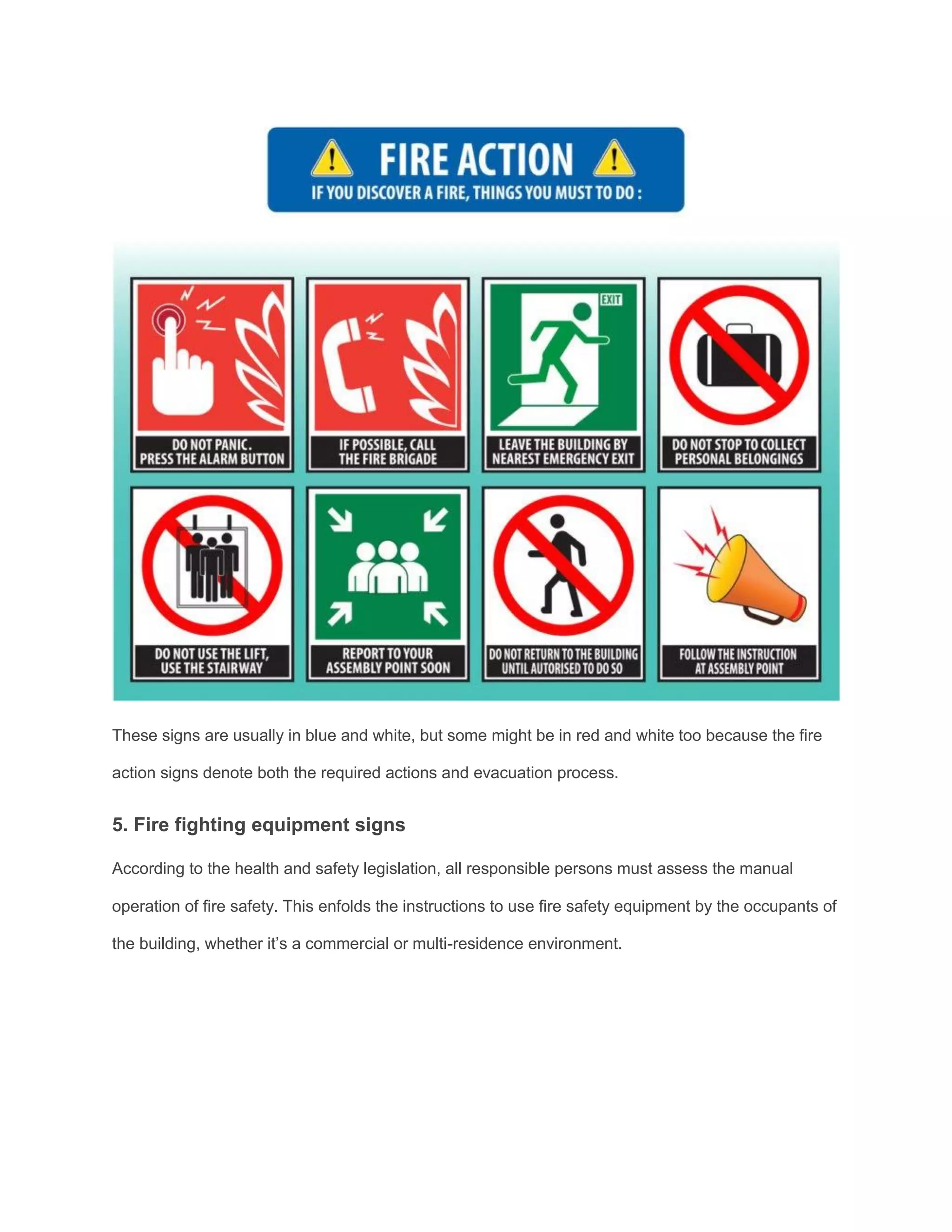 The ultimate guide on fire safety signs | PDF