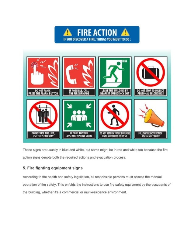 The ultimate guide on fire safety signs | PDF