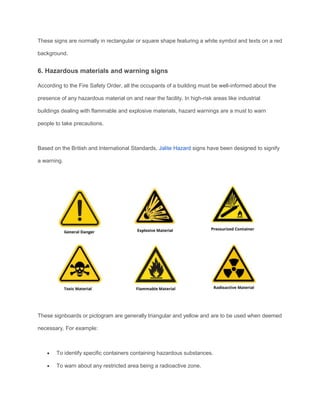 The ultimate guide on fire safety signs | PDF