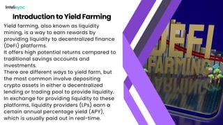 The Ultimate Guide To A Beginner's Guide to DeFi Yield Farming | PPT