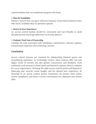 The Ultimate Guide to Access Control Systems_ Enhancing Security and ...