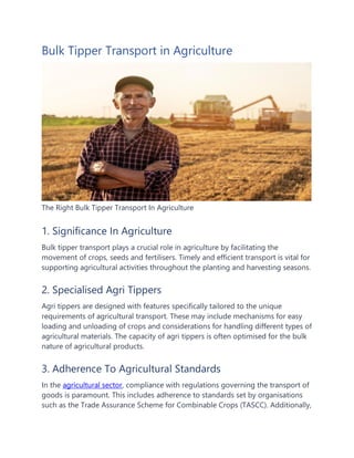 The Ultimate Guide To Bulk Tipper Transport - Everything You Need To ...