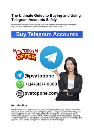 The Ultimate Guide to Buying and Using Telegram Accounts Safely.docx