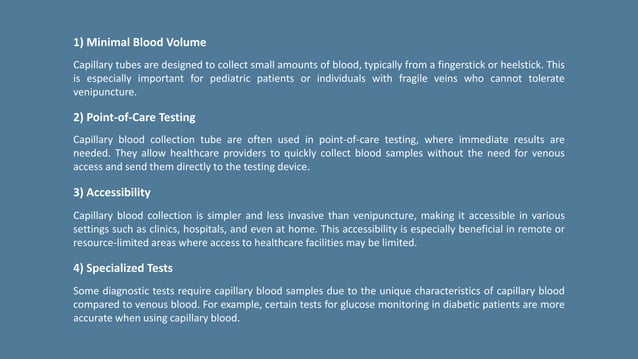 Capillary Blood Collection Tubes: The Complete Guidebook | PPTX