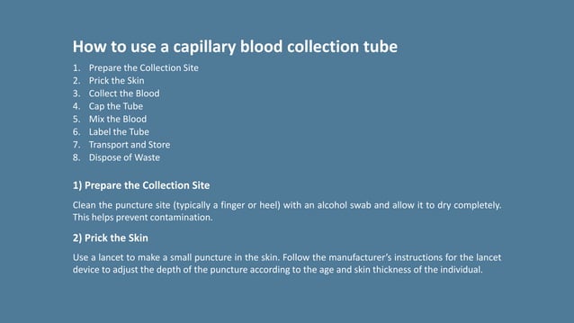Capillary Blood Collection Tubes: The Complete Guidebook | PPTX