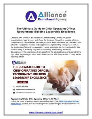 The Ultimate Guide to Chief Operating Officer Recruitment Building ...