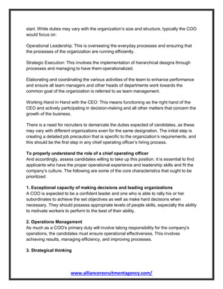 The Ultimate Guide to Chief Operating Officer Recruitment Building ...