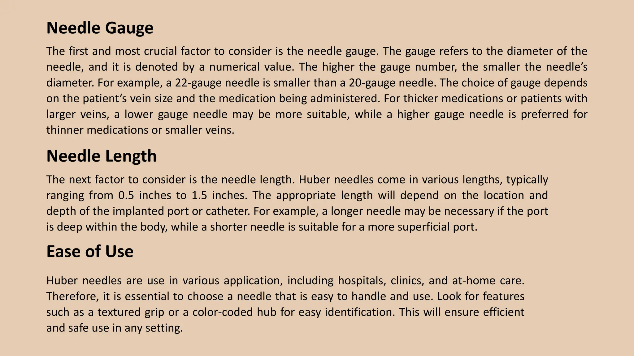 Top Tips for Selecting Disposable Safety Huber Needle | PPT